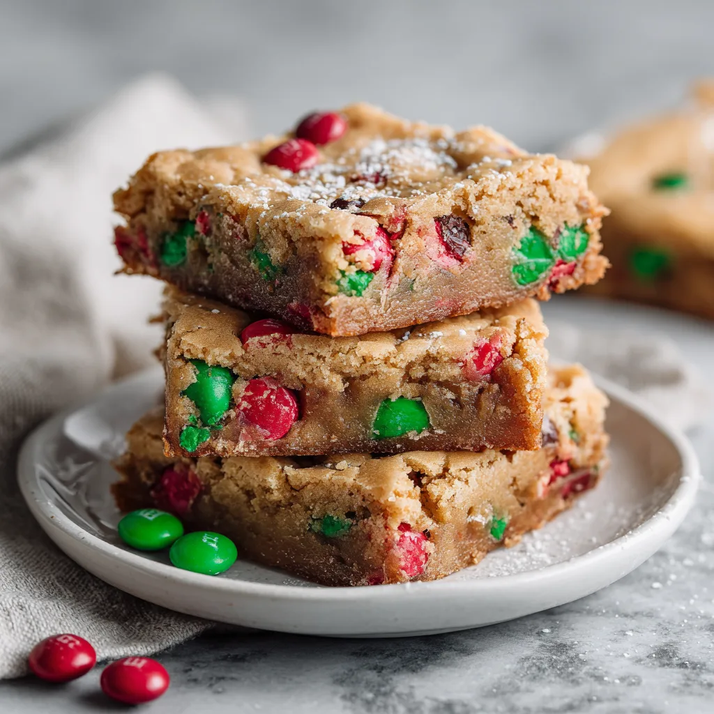 Chewy Christmas M&M Cookie Bars: The Ultimate Holiday Baking Classic ...