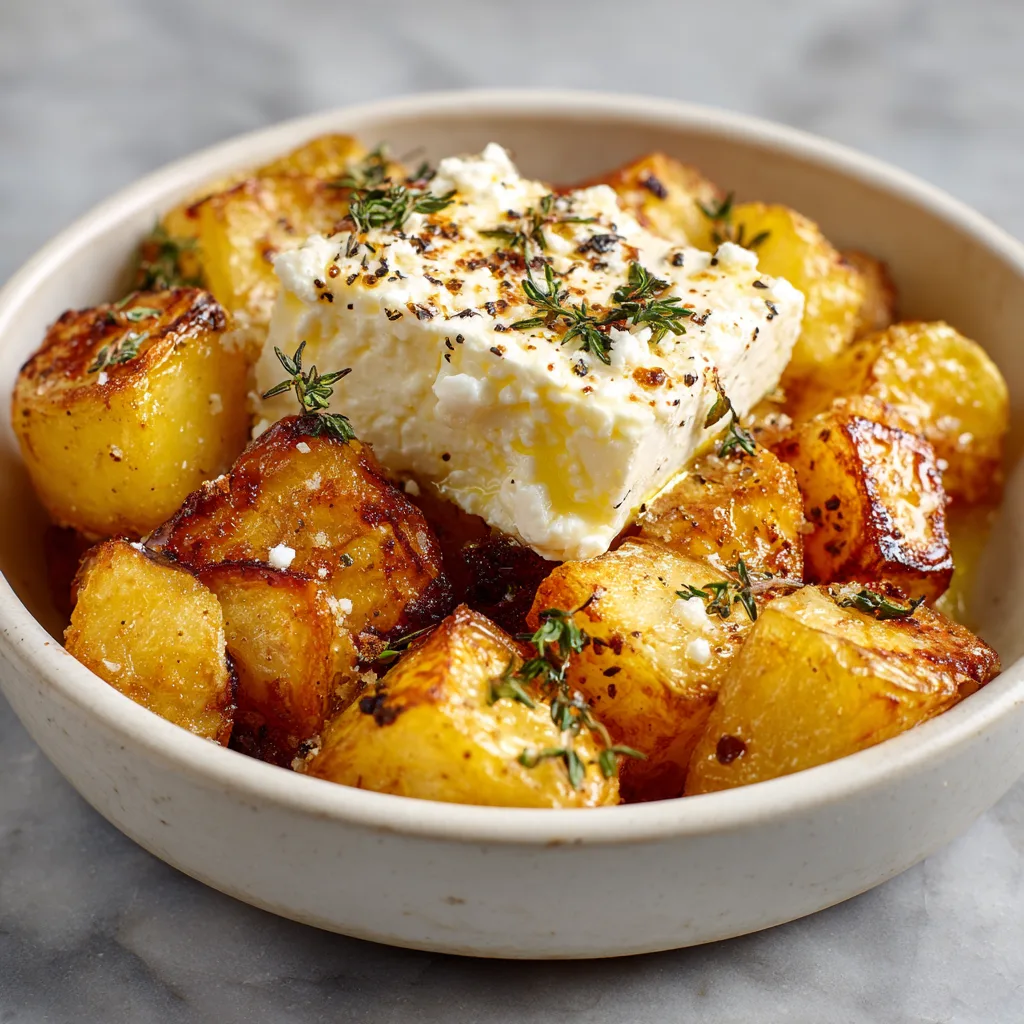 Crispy Roasted Potatoes with Baked Feta: The Ultimate Comfort-Meets ...